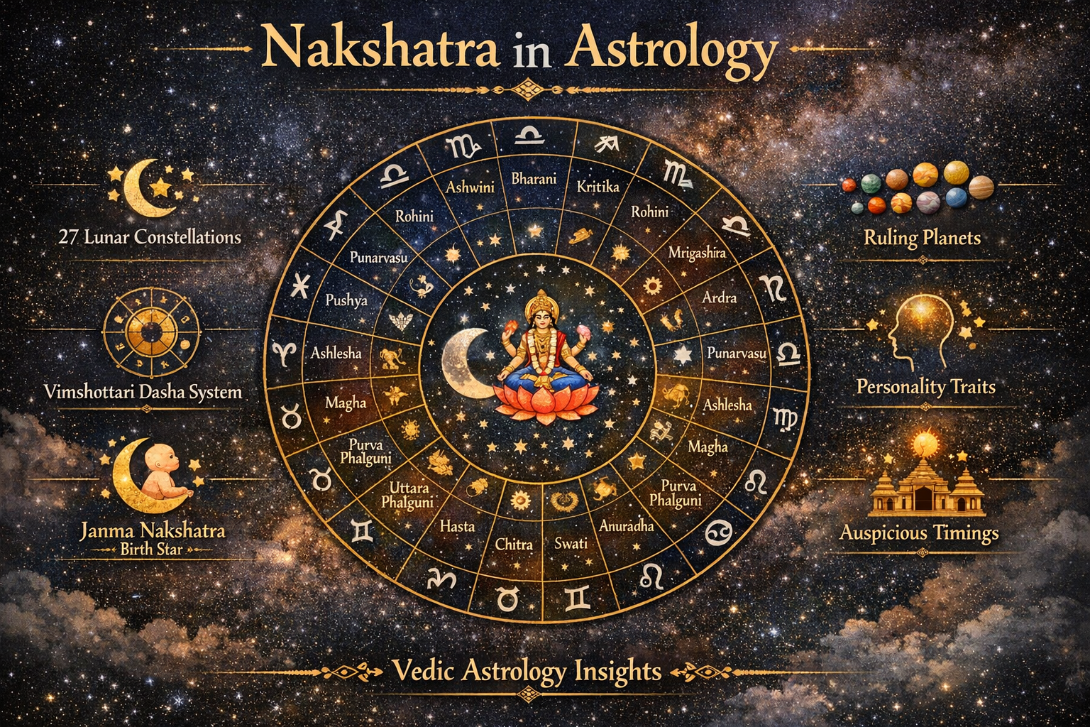 Nakshatra in Astrology: Importance in Vedic Birth Charts - AstroDunia